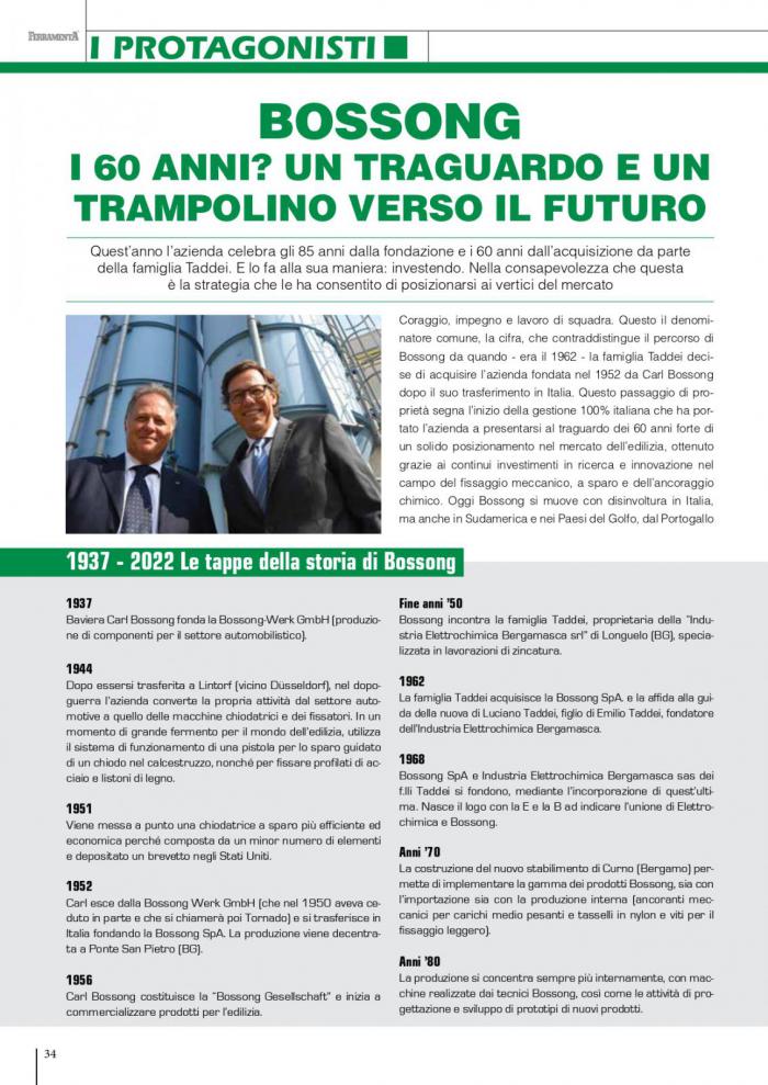 BOSSONG SU FERRAMENTA 2000 - Febbraio 2022 | Bossong - Sistemi di ...